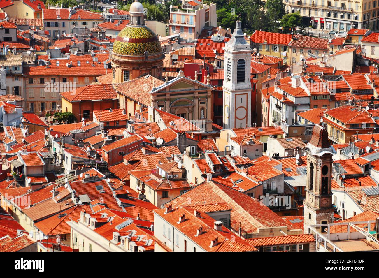 Old town architecture of Nice on French Riviera Stock Photo - Alamy