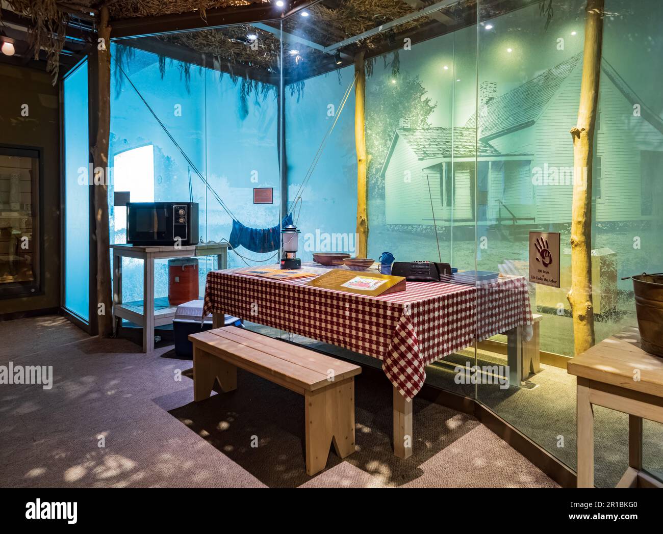 Oklahoma, APR 18 2023 - Interior view of the Sam Noble Oklahoma Museum ...