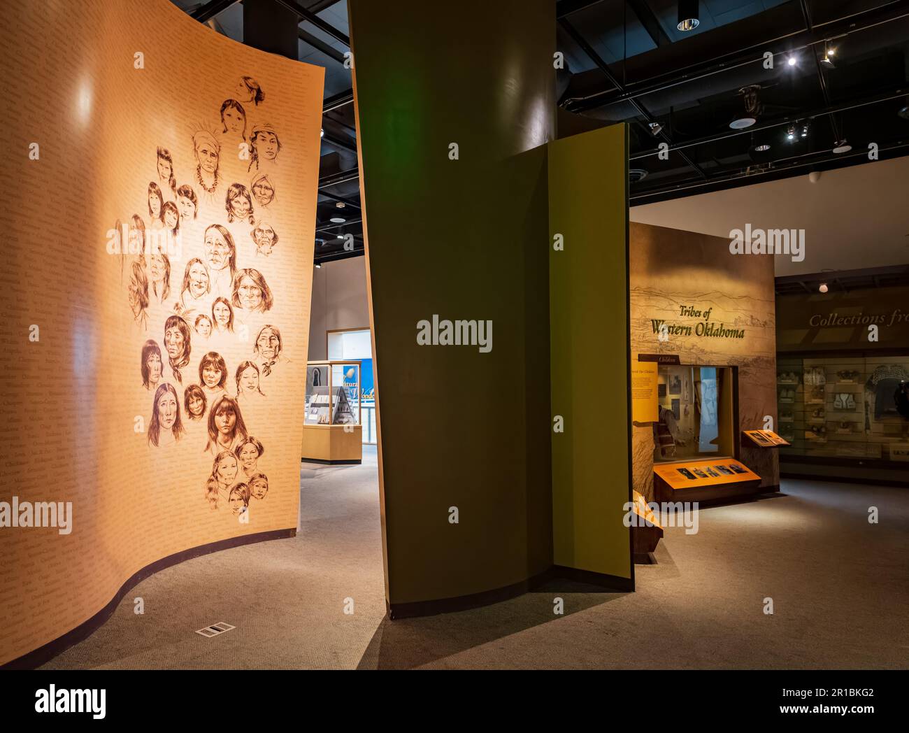 Oklahoma, APR 18 2023 - Interior view of the Sam Noble Oklahoma Museum ...