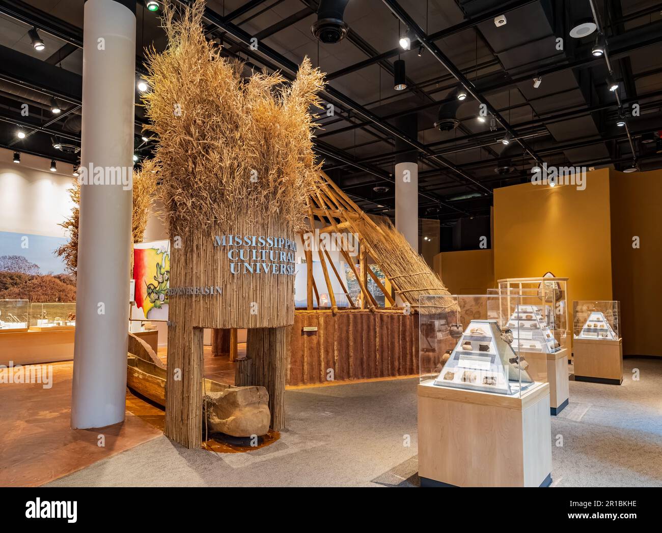 Oklahoma, APR 18 2023 - Interior view of the Sam Noble Oklahoma Museum ...
