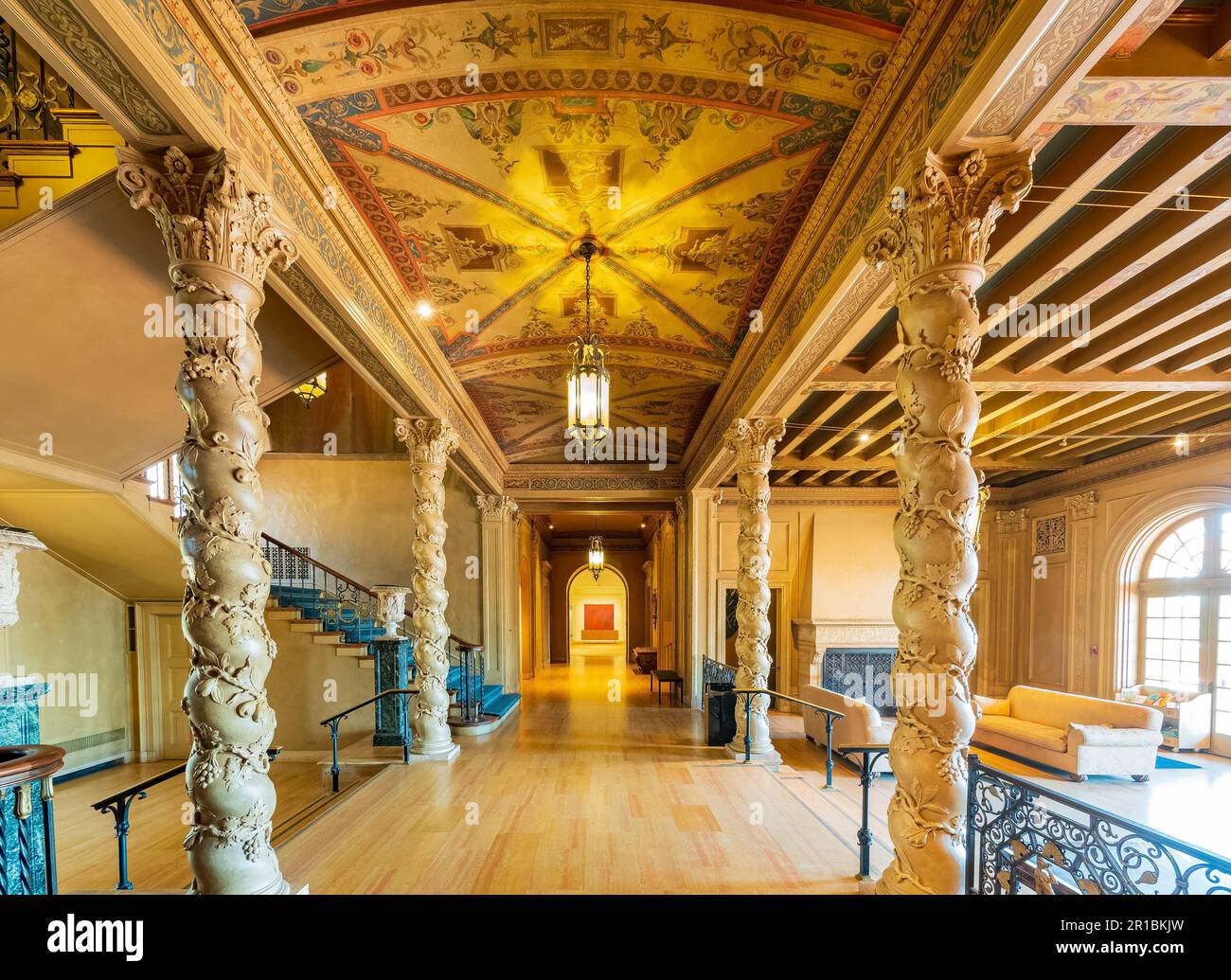 Oklahoma, APR 5 2023 - Interior view of the Philbrook Museum of Art ...