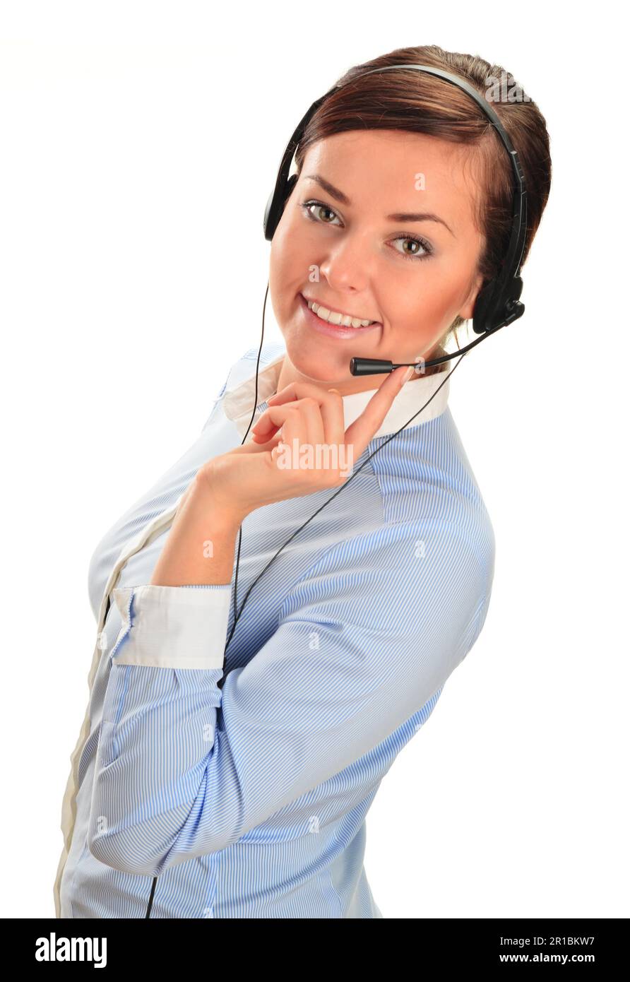 Call center operator. Customer support. Help desk Stock Photo - Alamy