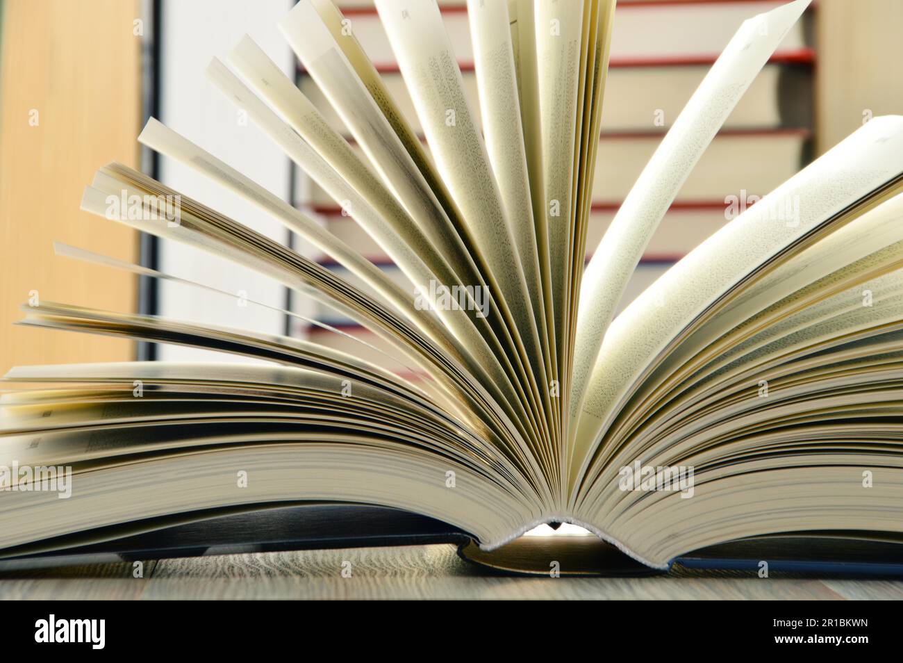 Composition with hardcover books in the library Stock Photo - Alamy