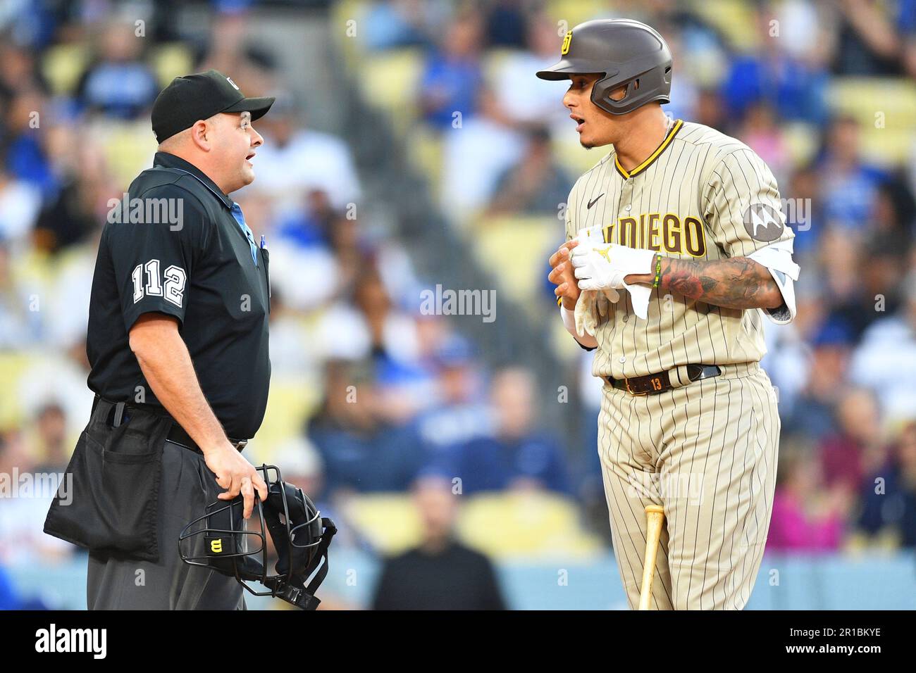 LOS ANGELES, CA - MAY 12: San Diego Padres third baseman Manny Machado ...