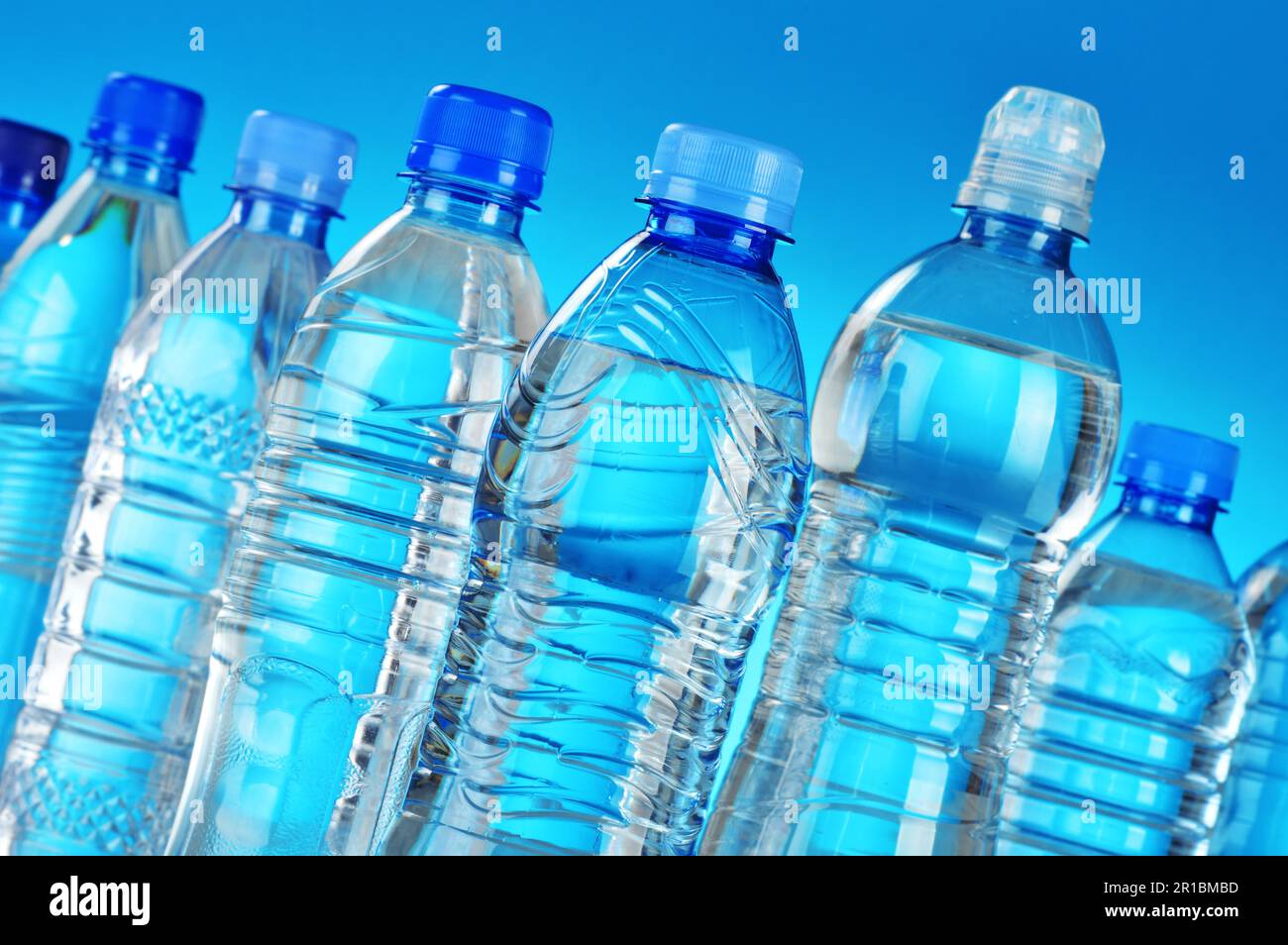 Composition with assorted plastic bottles of mineral water Stock Photo ...