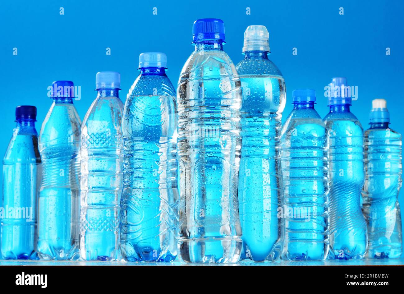 Composition with assorted plastic bottles of mineral water Stock Photo ...