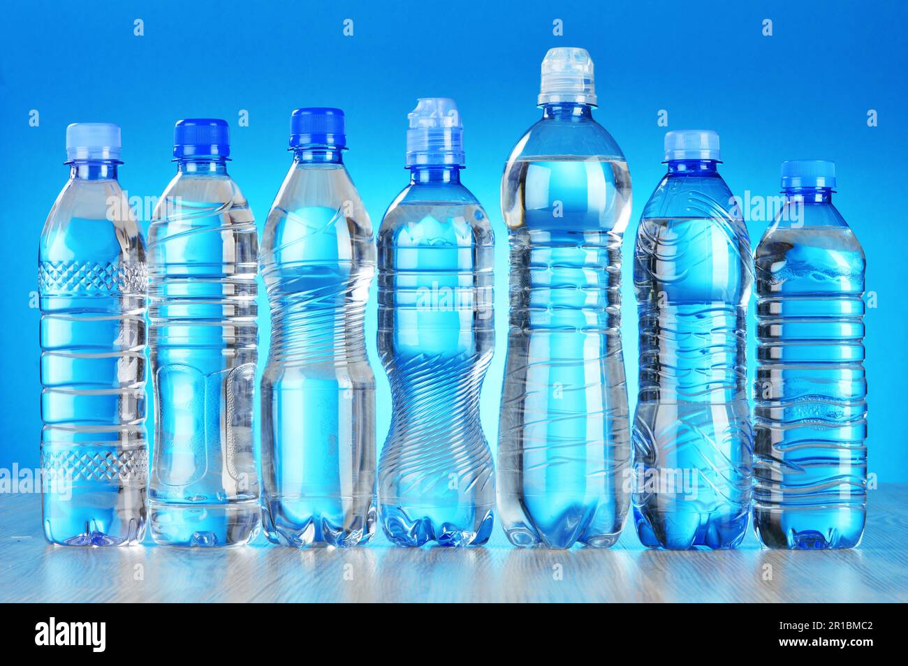 Composition with assorted plastic bottles of mineral water Stock Photo ...