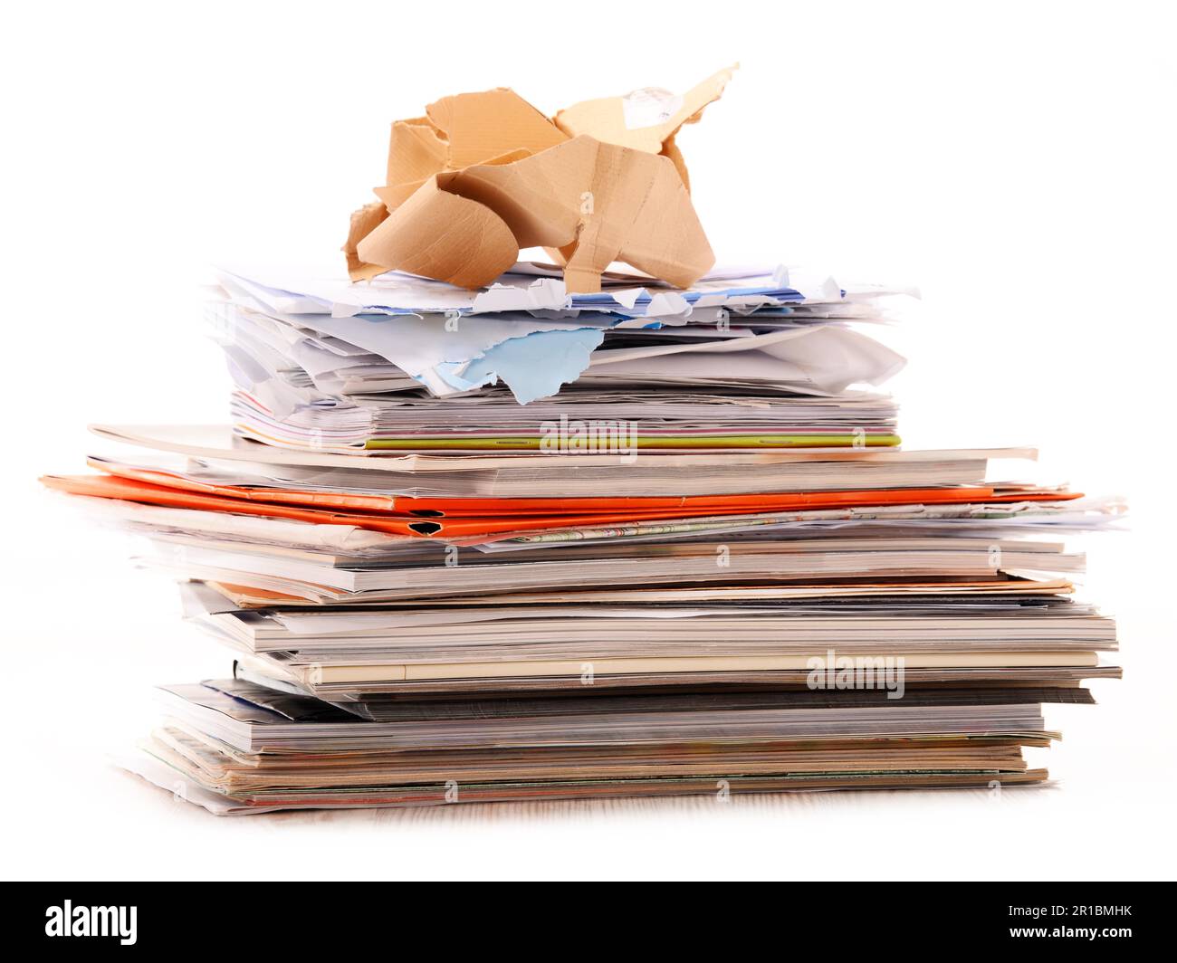 Stacked paper waste Cut Out Stock Images & Pictures - Alamy