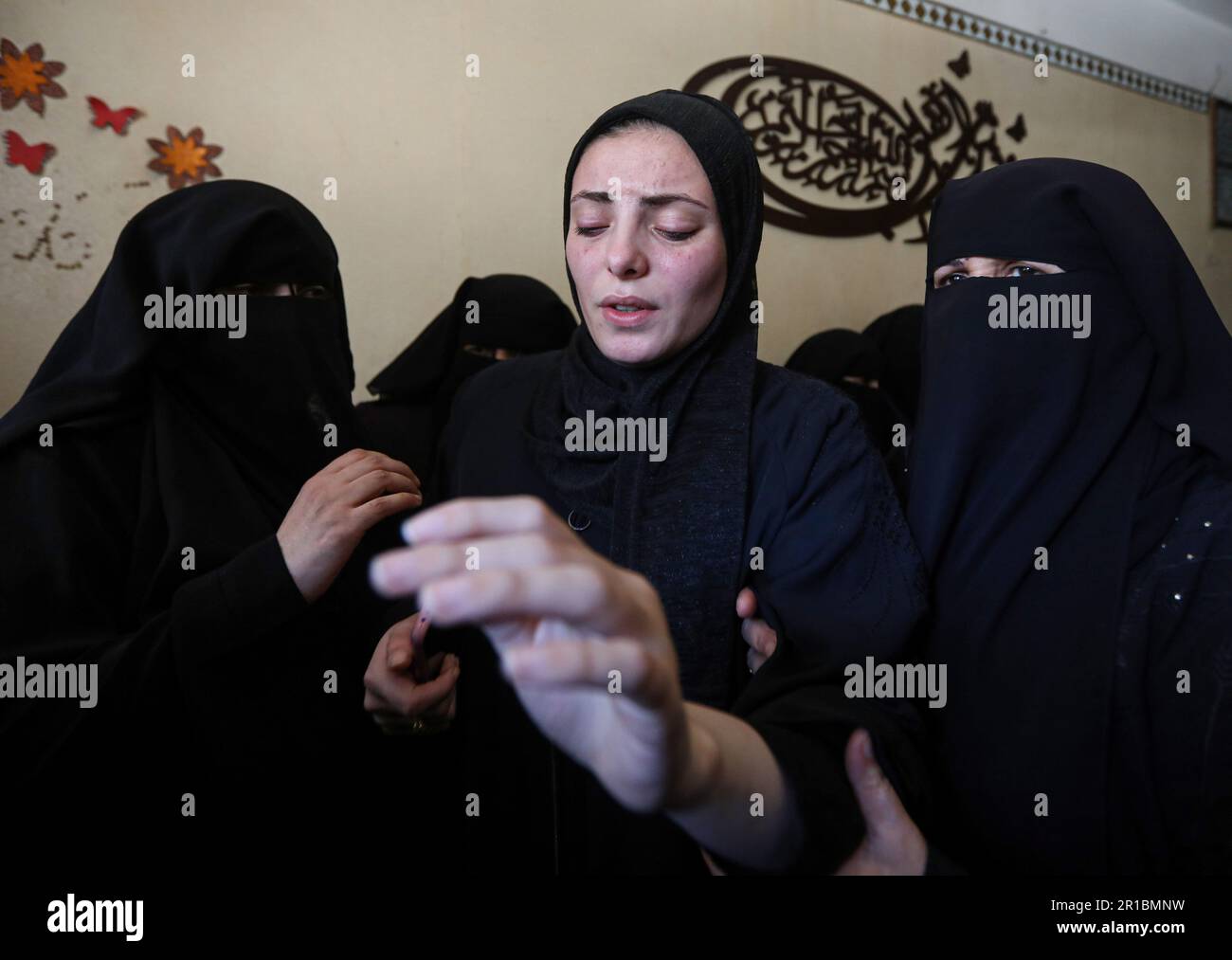 Gaza, Palestine. 11th May, 2023. Relatives of the two Palestinians, Ali ...