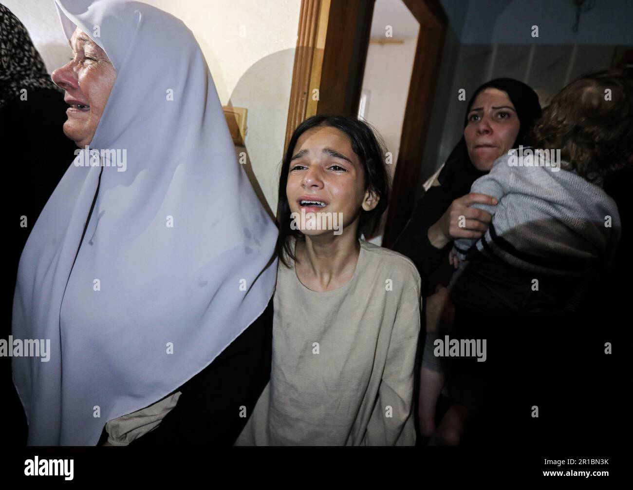 Gaza, Palestine. 11th May, 2023. Relatives of the two Palestinians, Ali ...