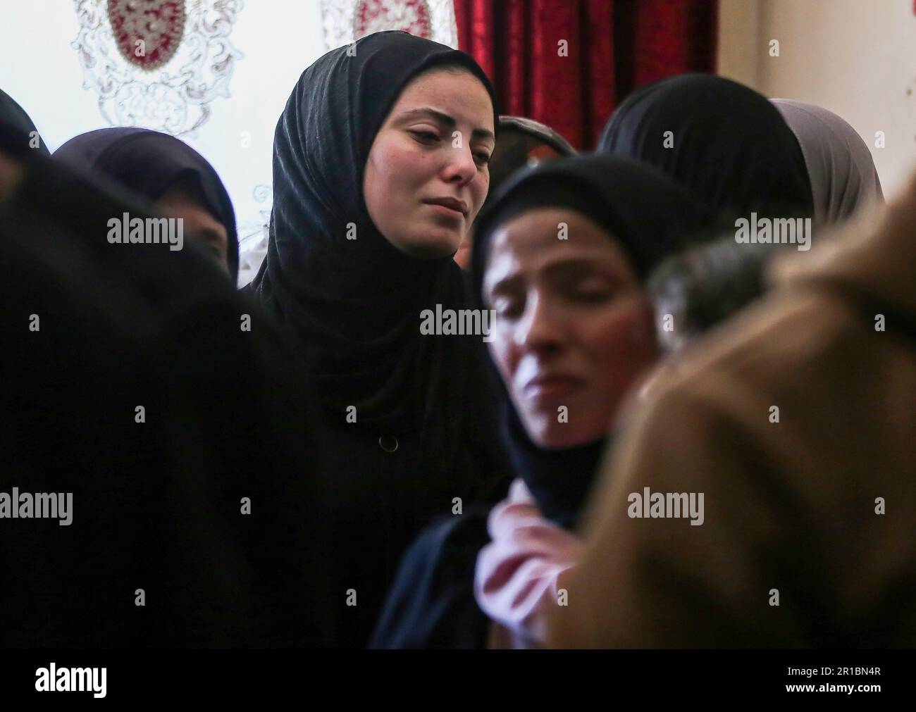 Gaza, Palestine. 11th May, 2023. Relatives of the two Palestinians, Ali ...