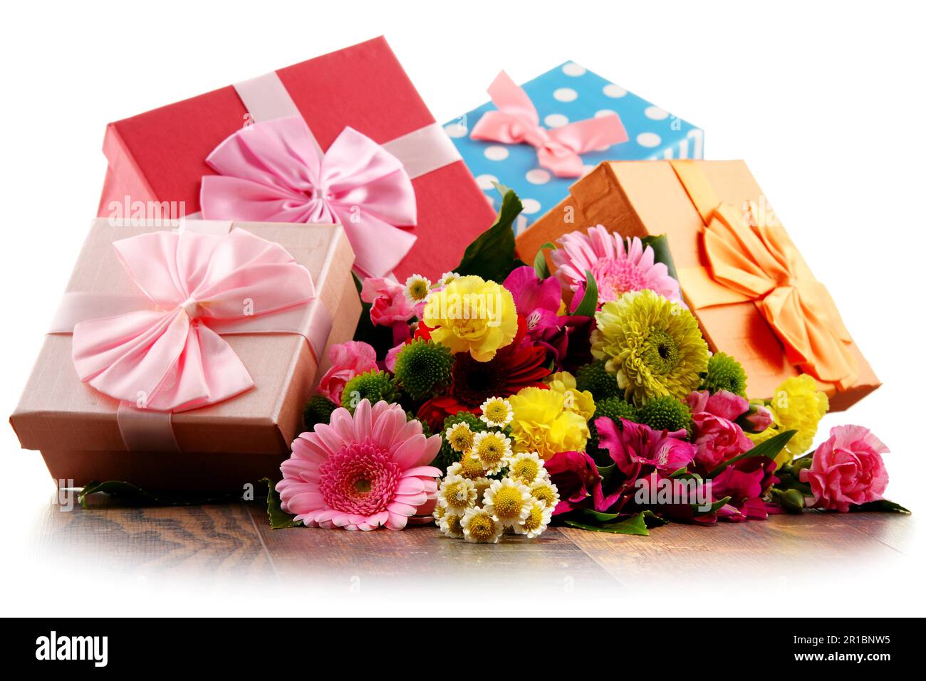 Composition different gift boxes hi-res stock photography and images ...