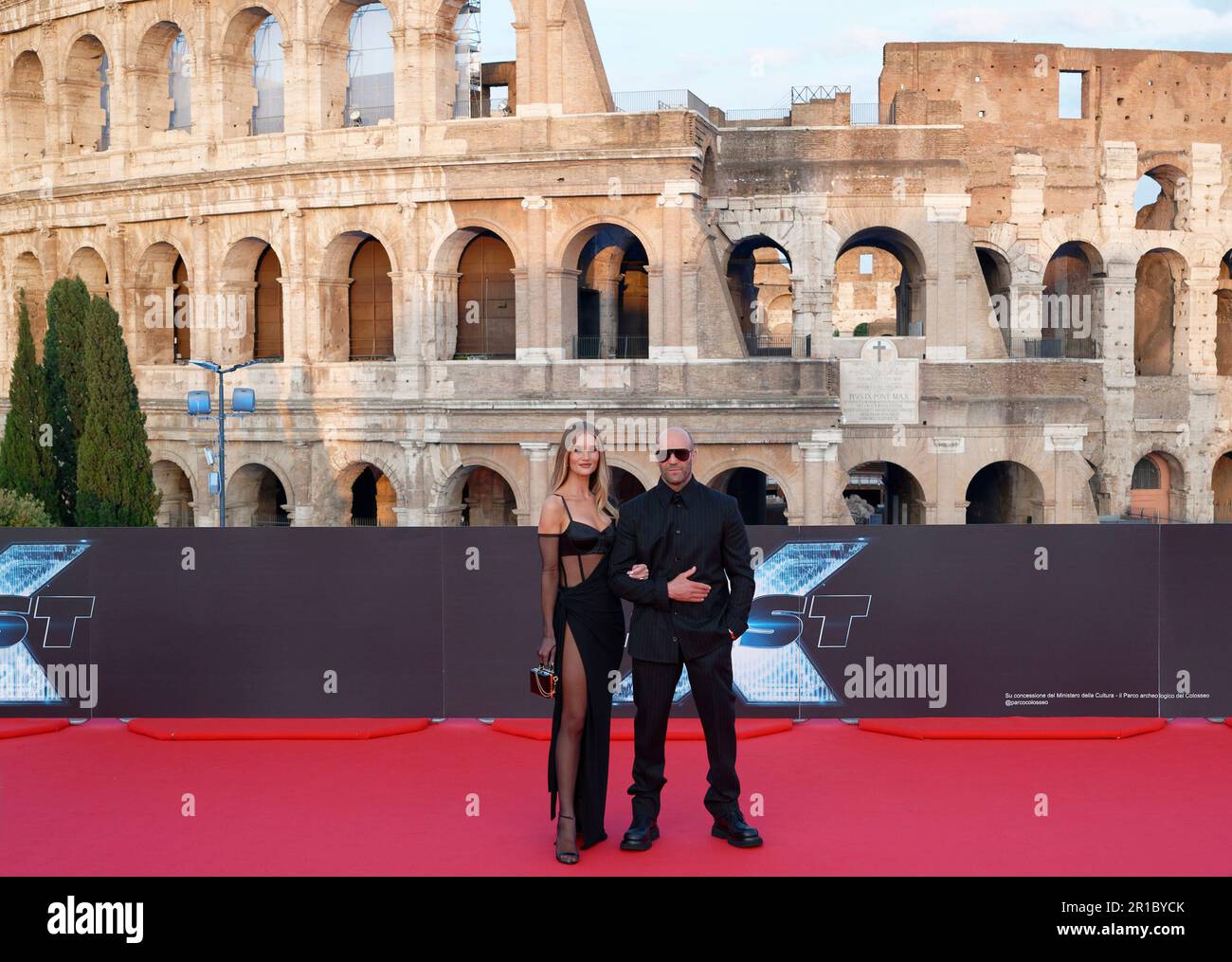 Rome, Italy. 12th May, 2023. British actor Jason Statham and his ...