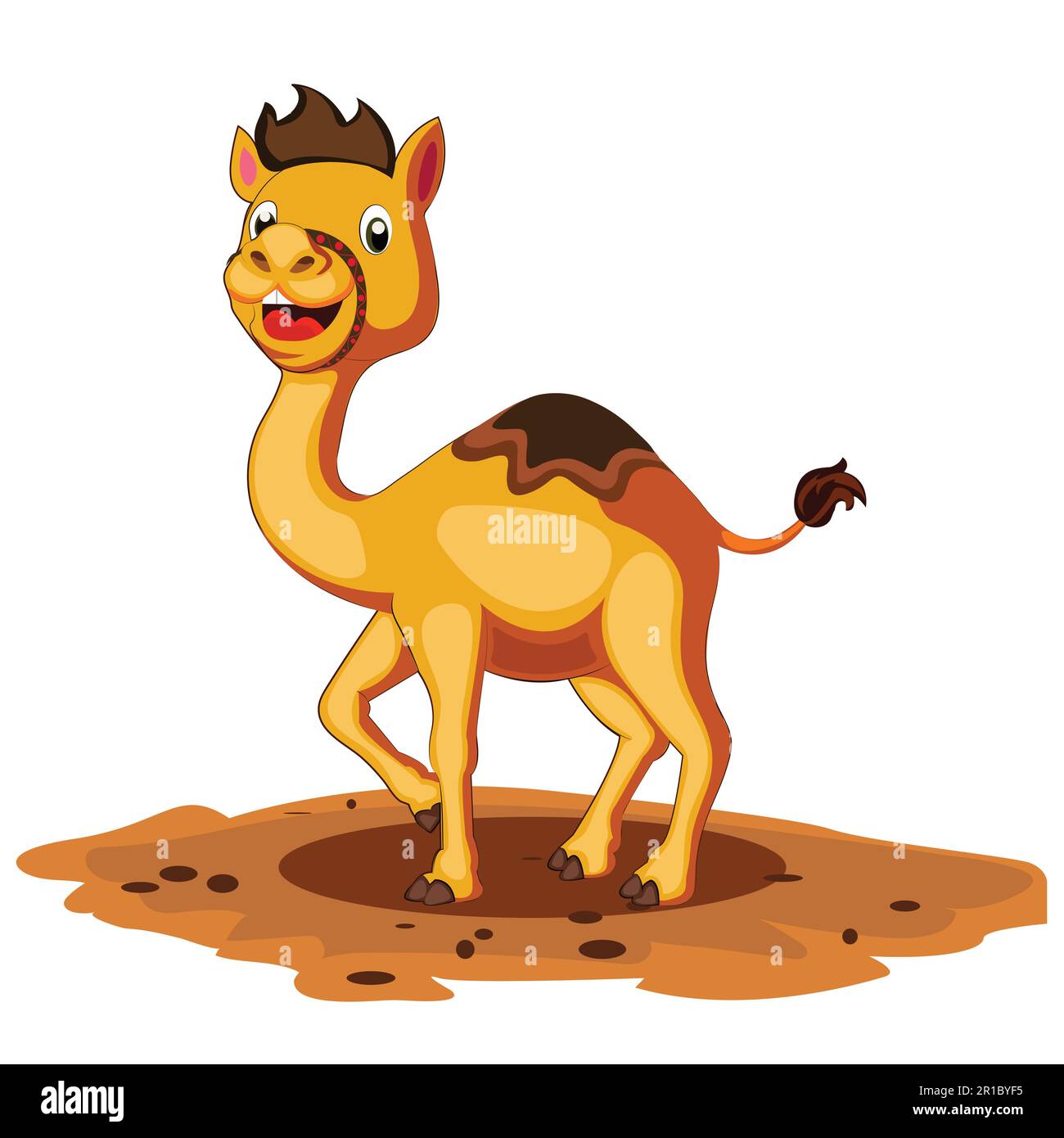 Cartoon camel isolated on white background. Cute camel cartoon with ...