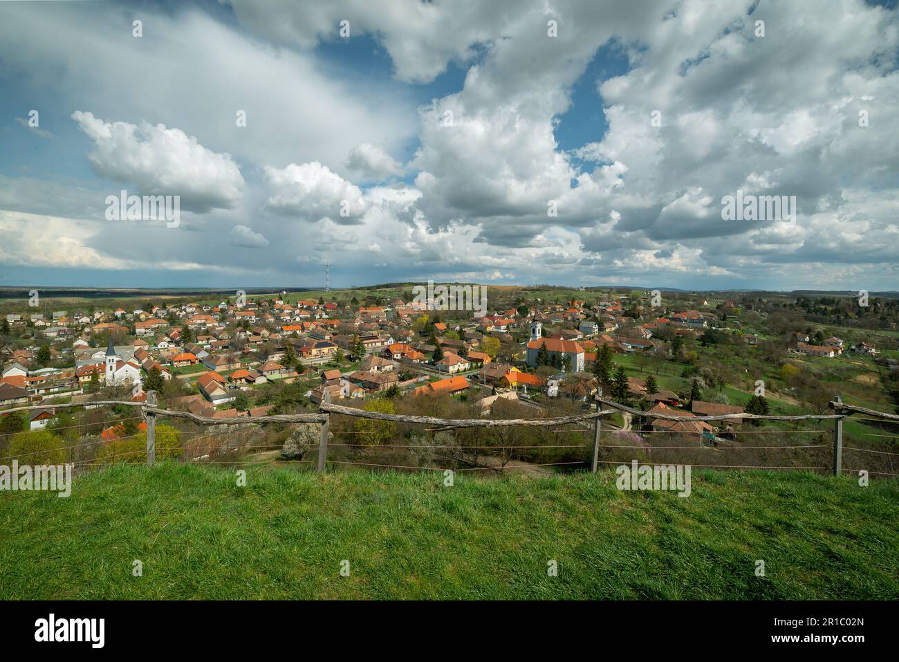 Fort of Nograd ruins in North Hungary. Historical ruins near by ...