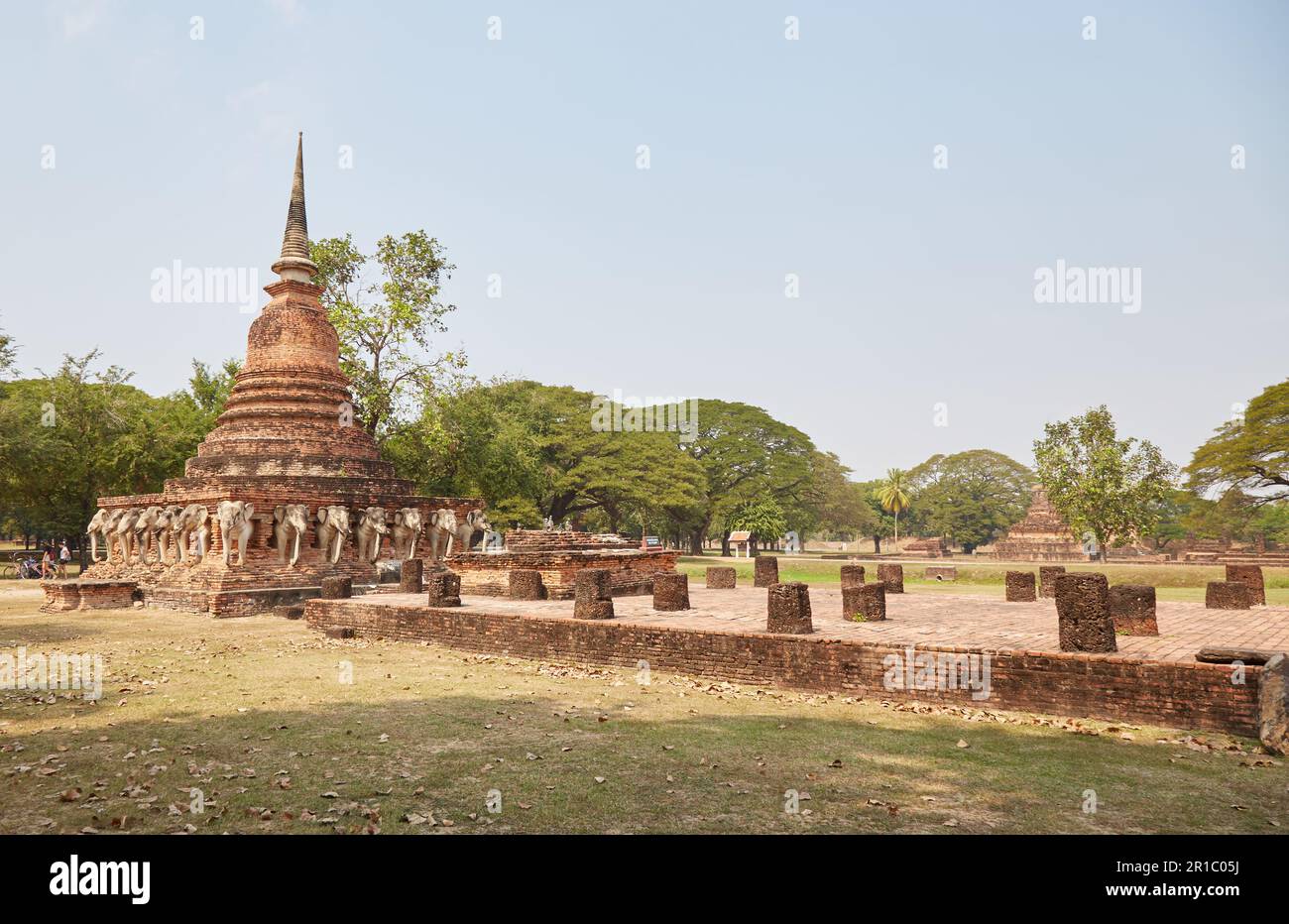 Wat Sorasak in the historic city of Sukhothai, Thailand, regarded as ...