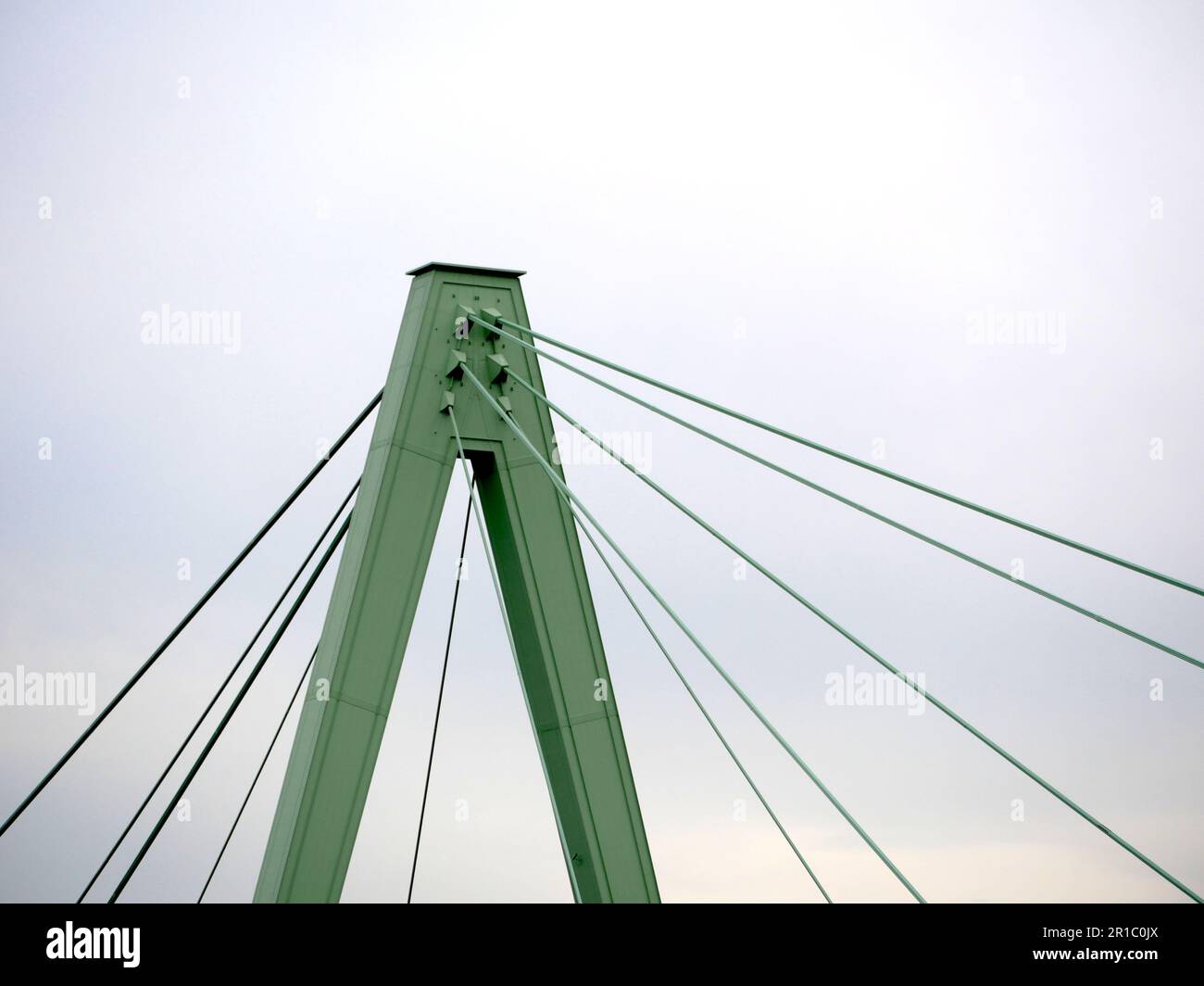 green posts of a large bridge Stock Photo - Alamy