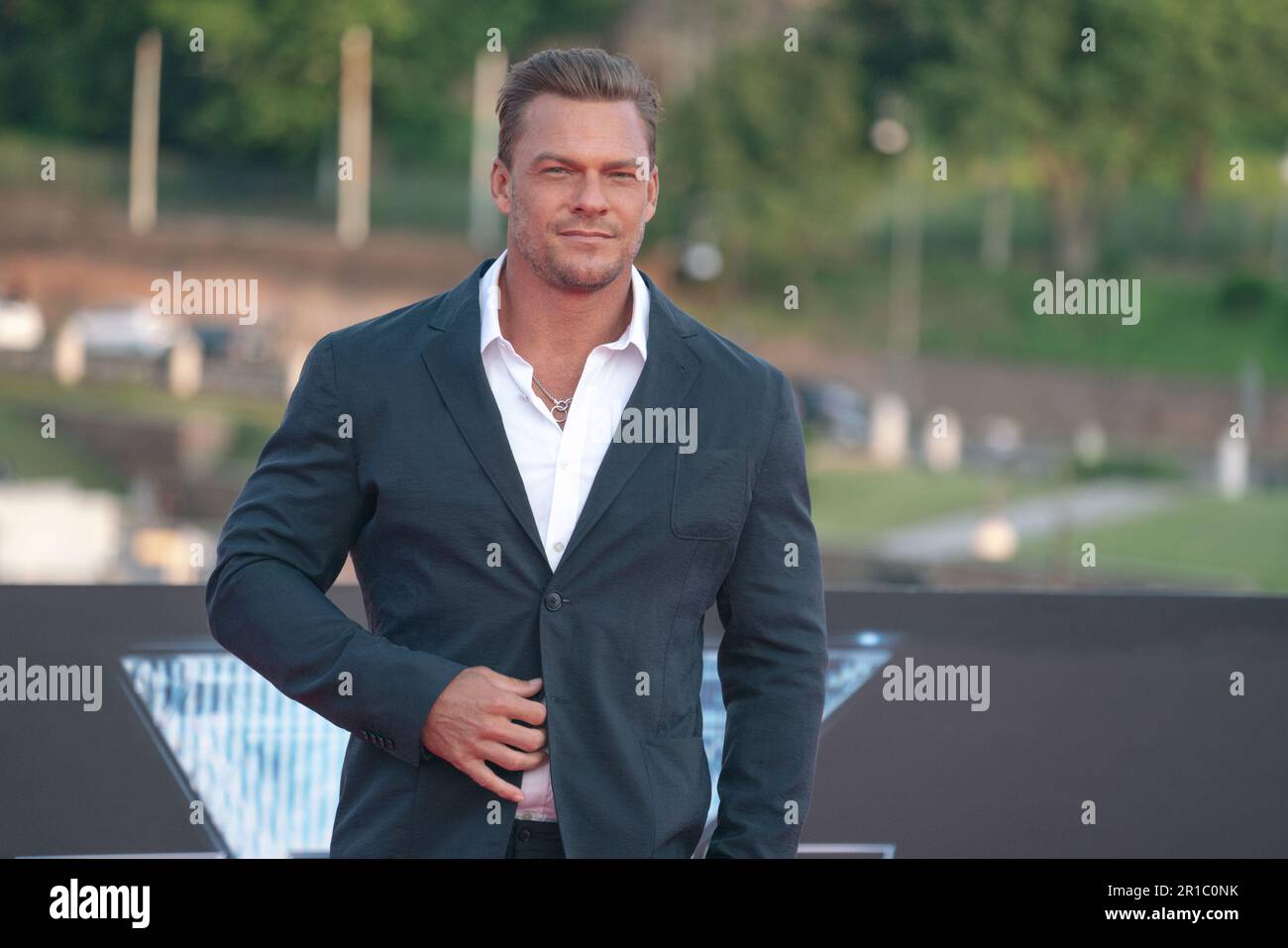Rome, Italy. 12th May, 2023. US actor and singer Alan Ritchson arrives ...