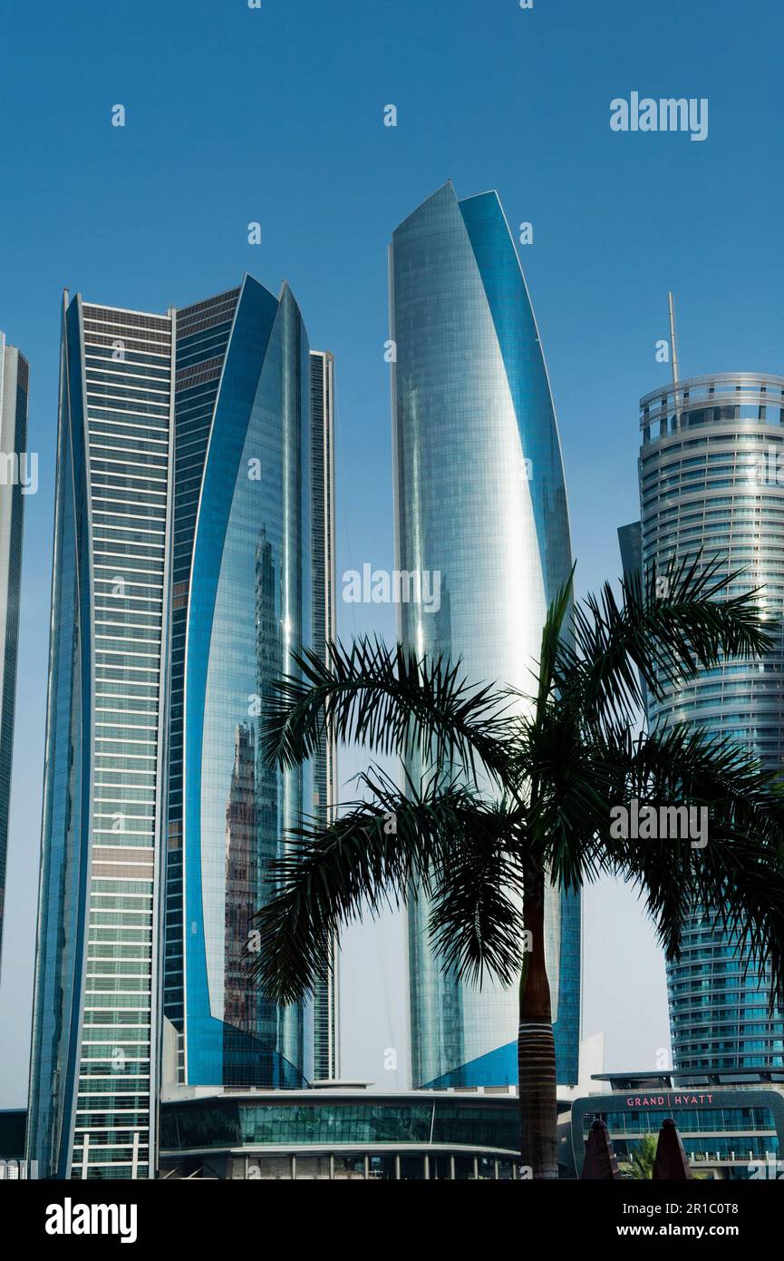 Iconic landmark corporate and business office high-rise Eitihad Towers ...