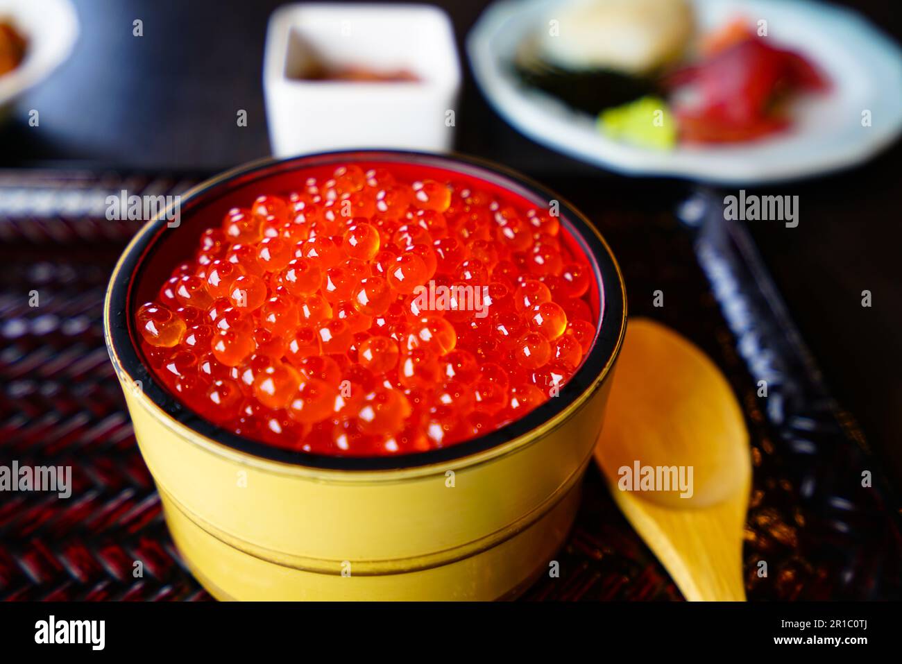 Delicious Hokkaido salmon roe on rice Stock Photo - Alamy