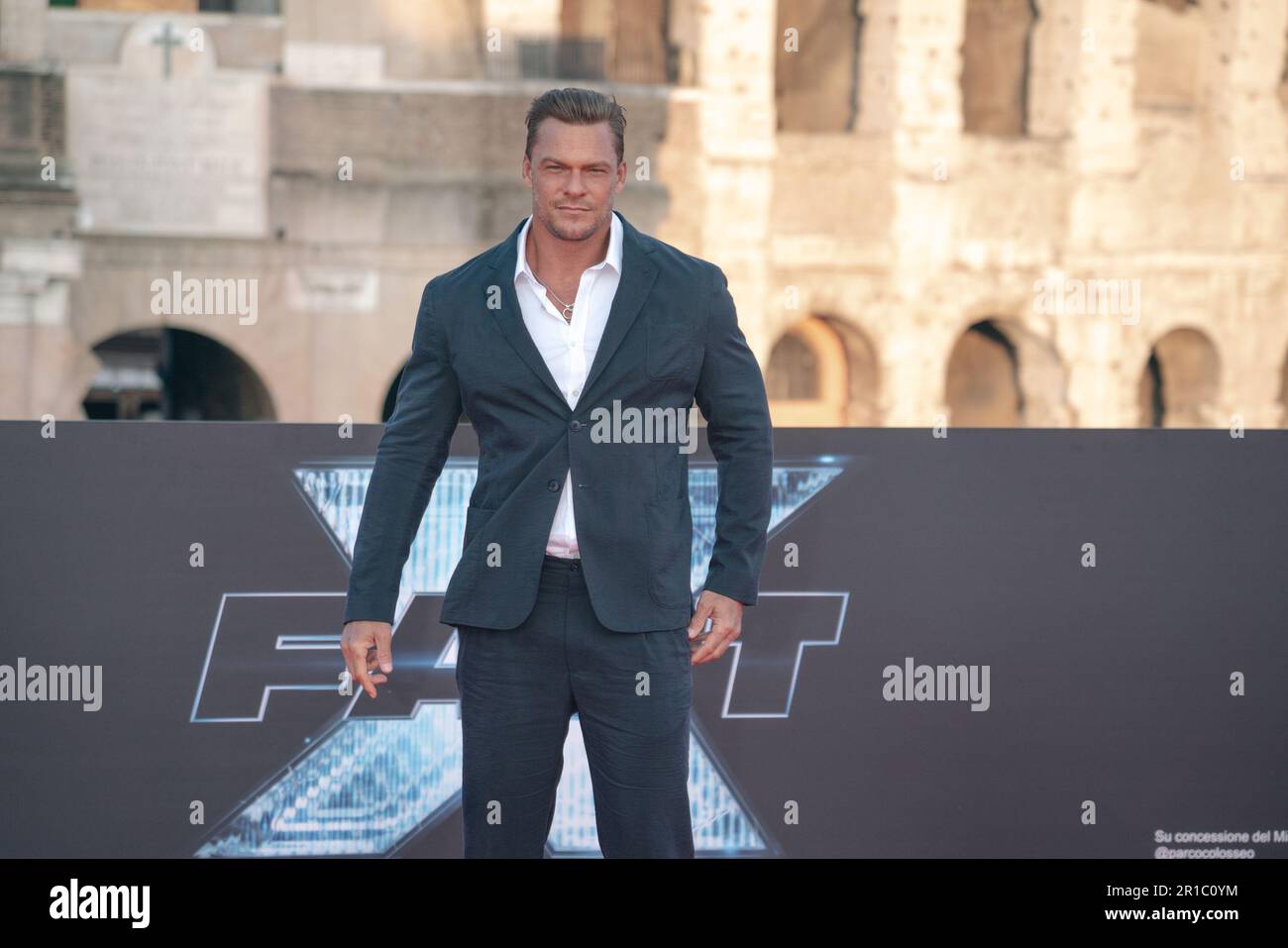 Rome, Italy. 12th May, 2023. US actor and singer Alan Ritchson arrives ...
