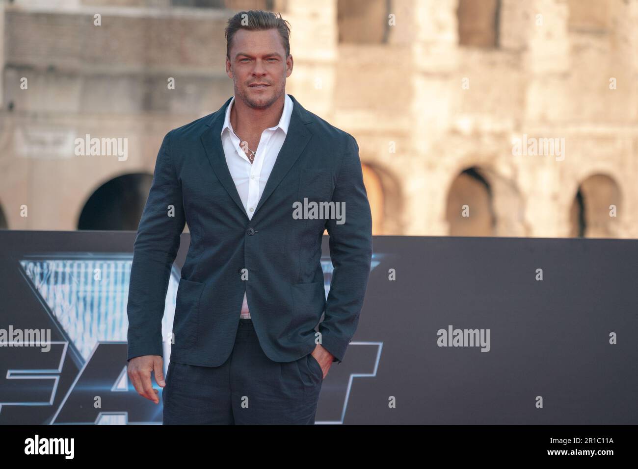 Rome, Italy. 12th May, 2023. US actor and singer Alan Ritchson arrives ...