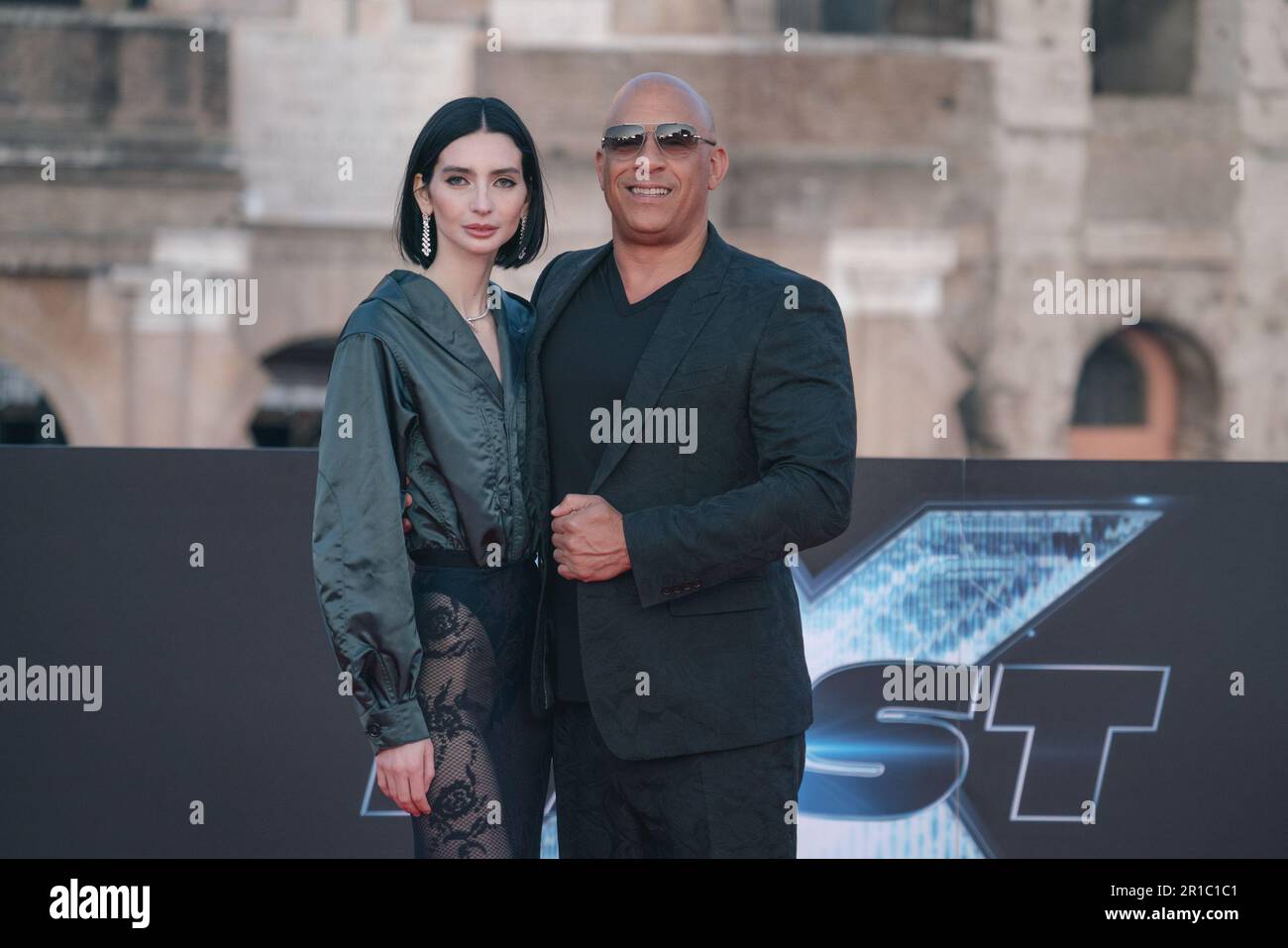 Rome, Italy. 12th May, 2023. US actress Meadow Walker and US actor Vin ...