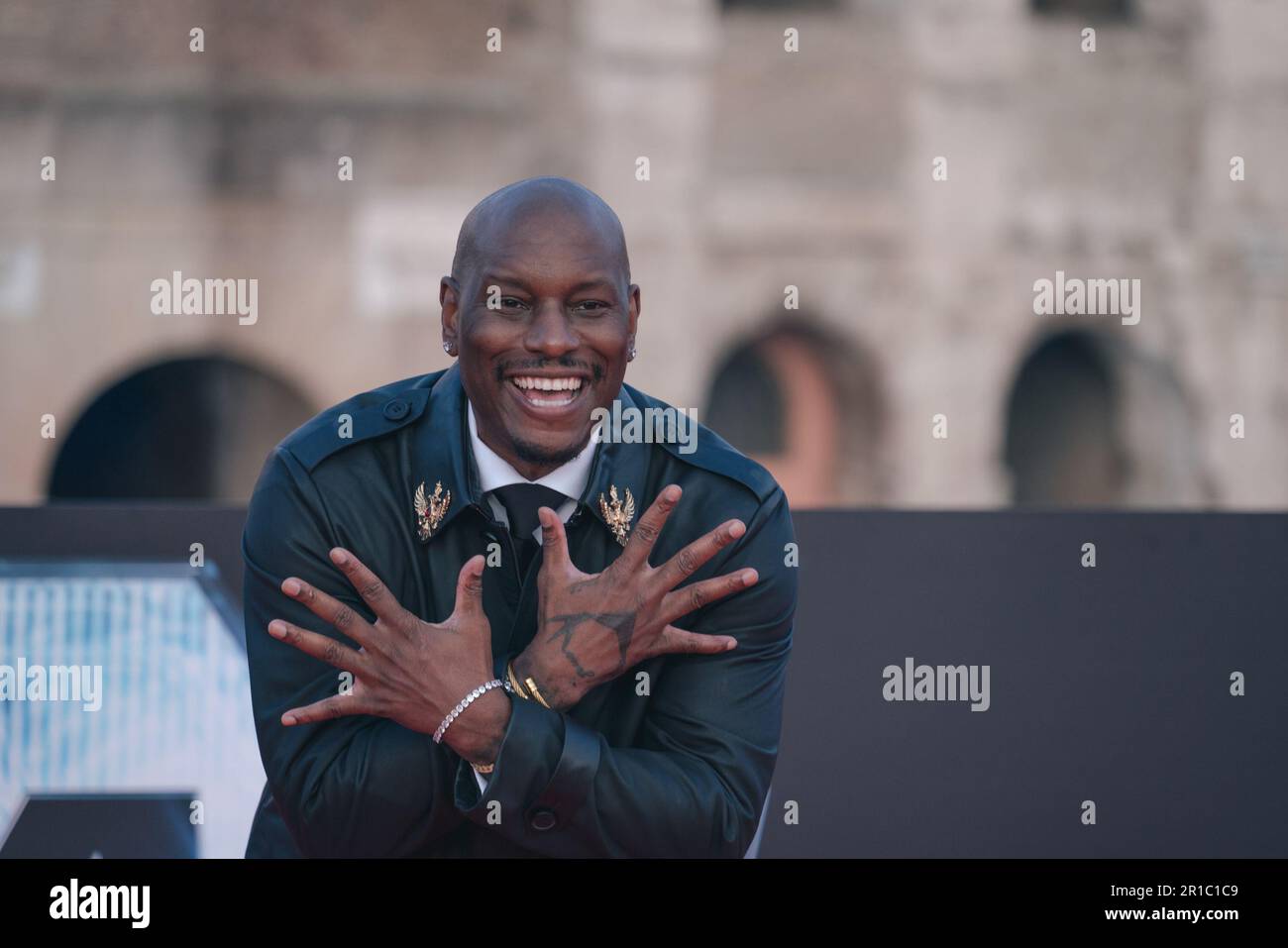 Rome, Italy. 12th May, 2023. US actor Tyrese Gibson arrives for the ...