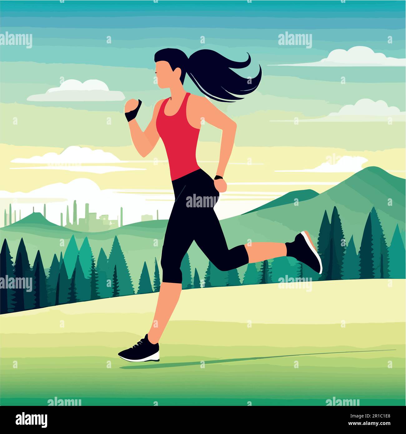 Runners countryside Stock Vector Images - Alamy