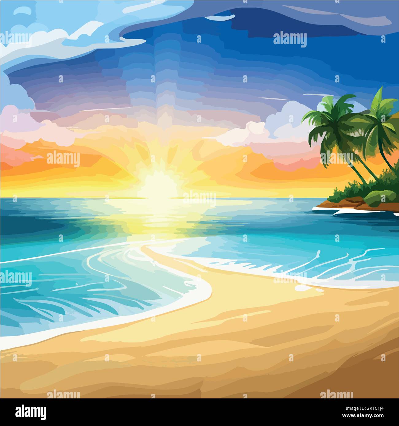 Waterside relaxation Stock Vector Images - Alamy