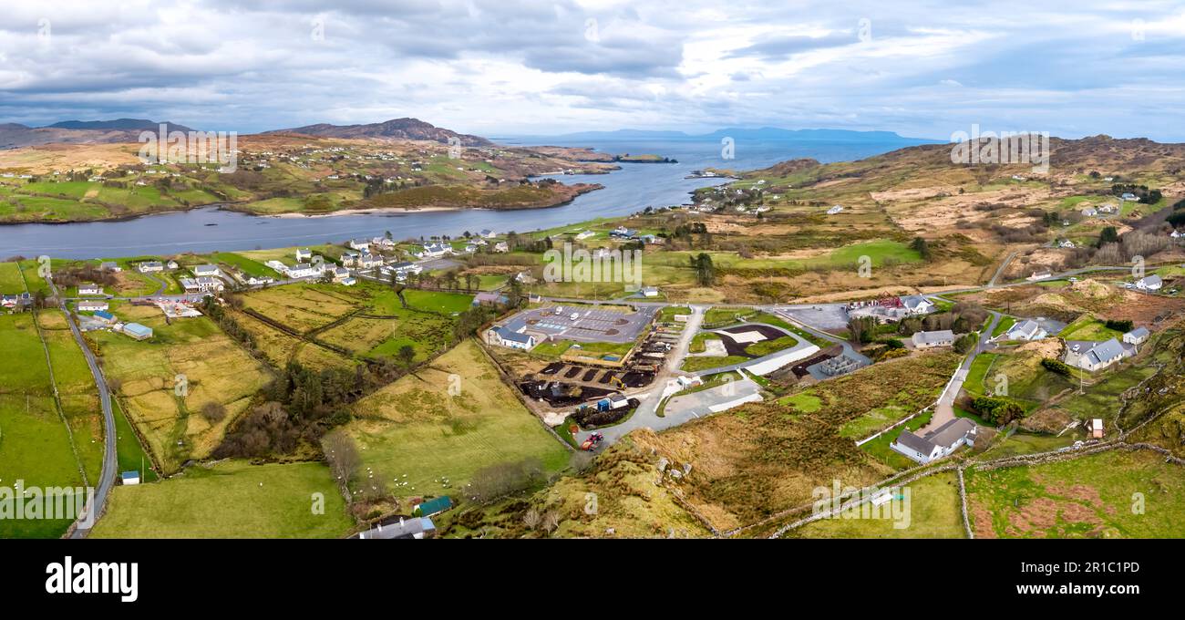 Aerial view of Teelin in County Donegal, Ireland Stock Photo - Alamy