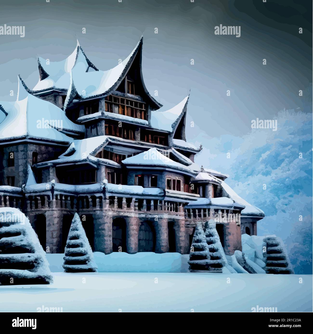 Medieval mediaeval architecture Stock Vector Images - Alamy