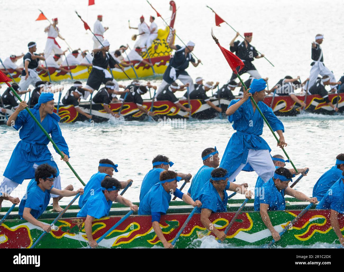 Naha Haari Dragon boat races in Naha City Okinawa Stock Photo - Alamy