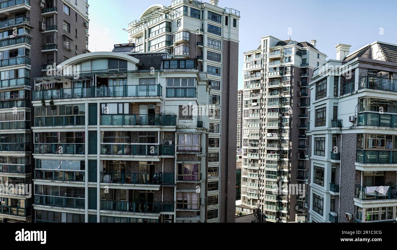 A bustling cityscape featuring multiple modern Chinese Community ...