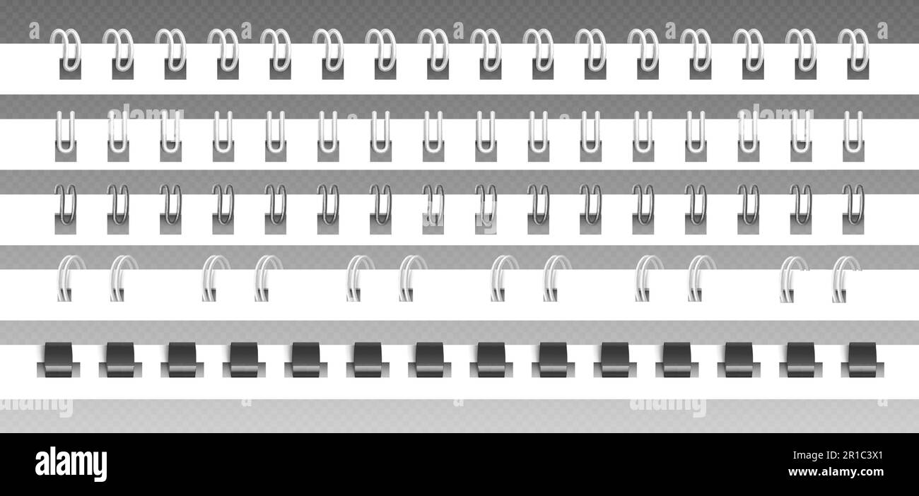 Realistic set of notebook binders isolated on transparent background ...