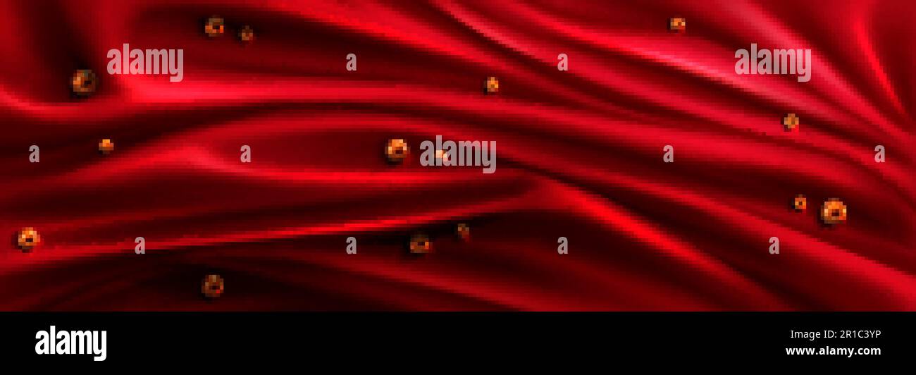 Red drapery silk fabric luxury background. Scarlet abstract satin cloth ...
