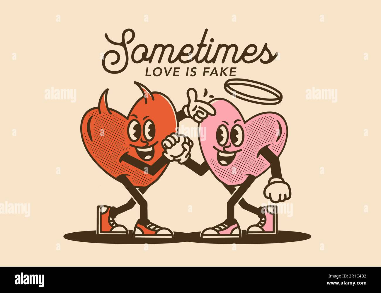 Vintage heart character hi-res stock photography and images - Alamy
