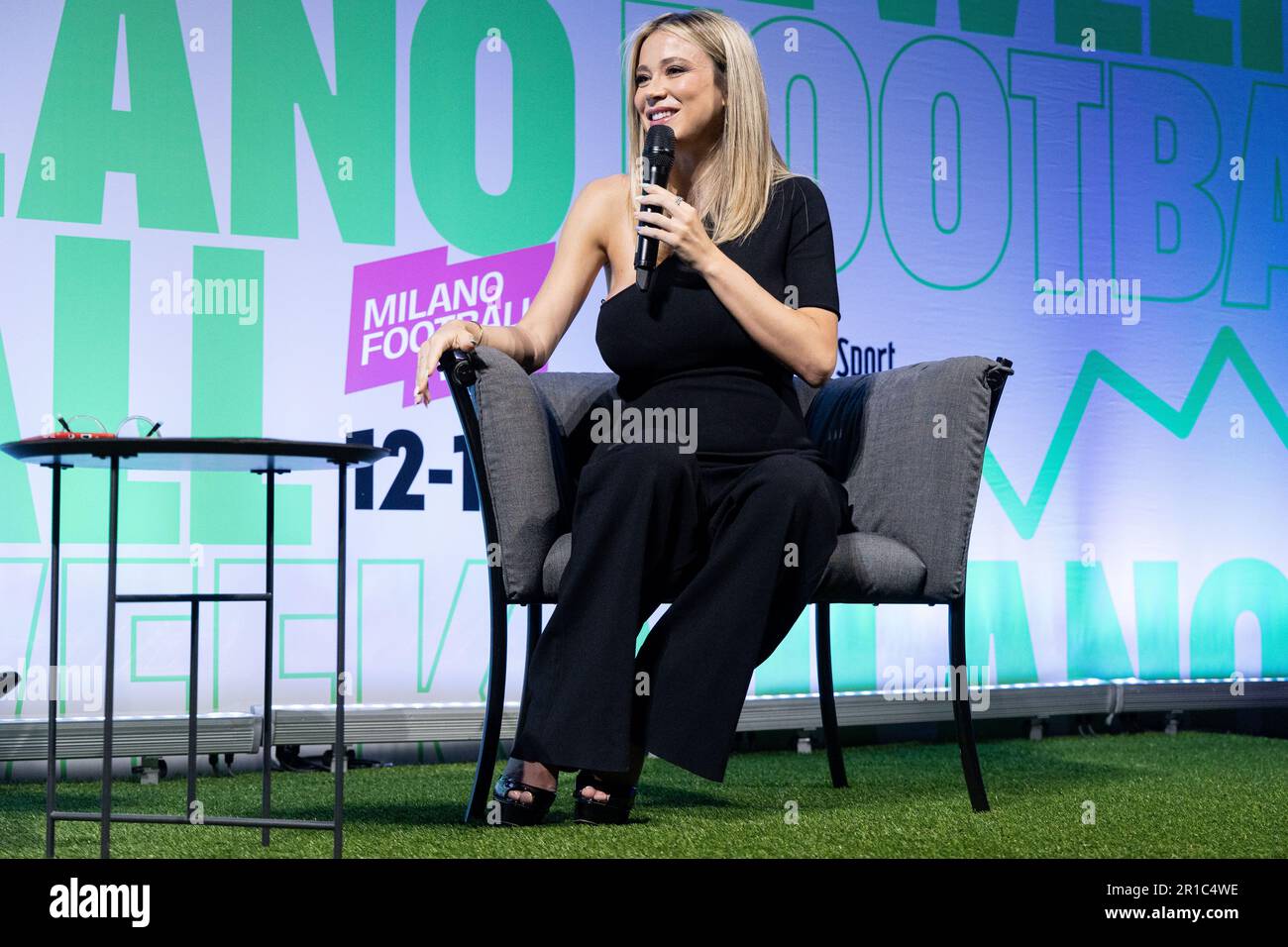 Milan, Italy - May 12 2023 - Diletta Leotta, italian sport journalist ...