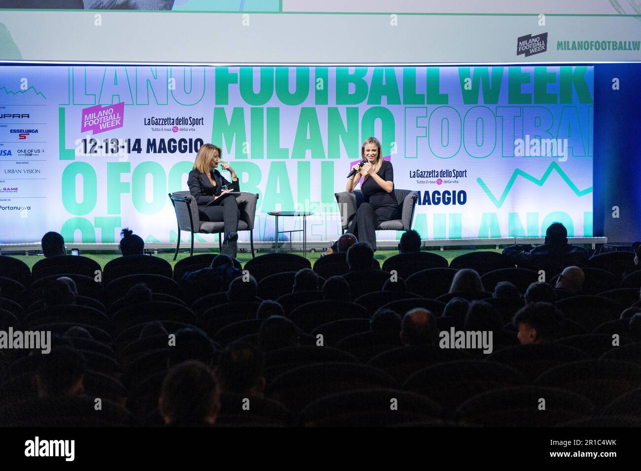 Milan, Italy - May 12 2023 - Diletta Leotta, italian sport journalist ...