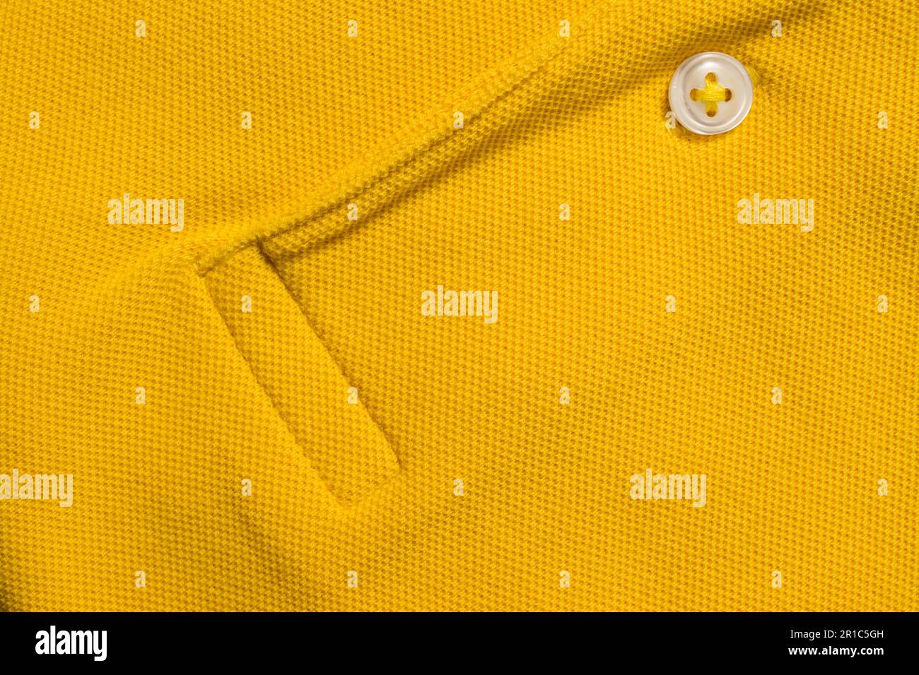 Yellow polo shirt texture, cotton fabric. Textile background Stock ...