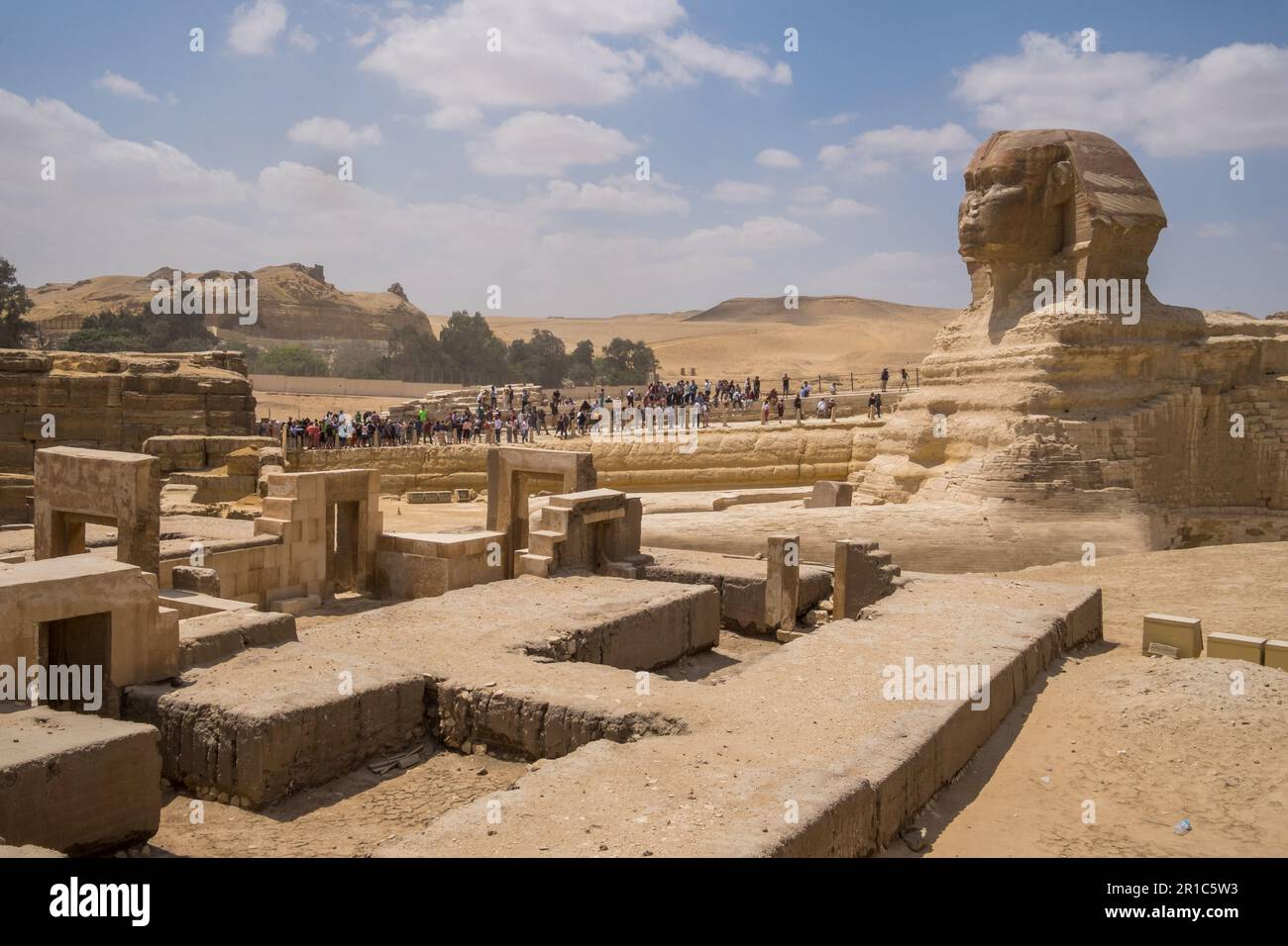 Archaeological remains and sphinx in Cairo, Egypt Stock Photo - Alamy