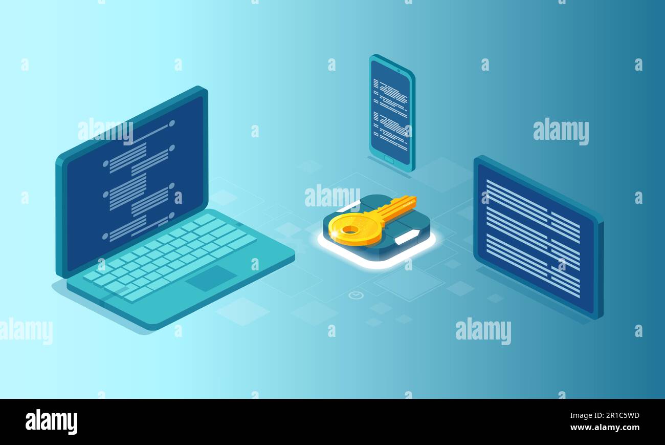 Cyber internet network security concept. Isometric vector Stock Vector Image & Art - Alamy