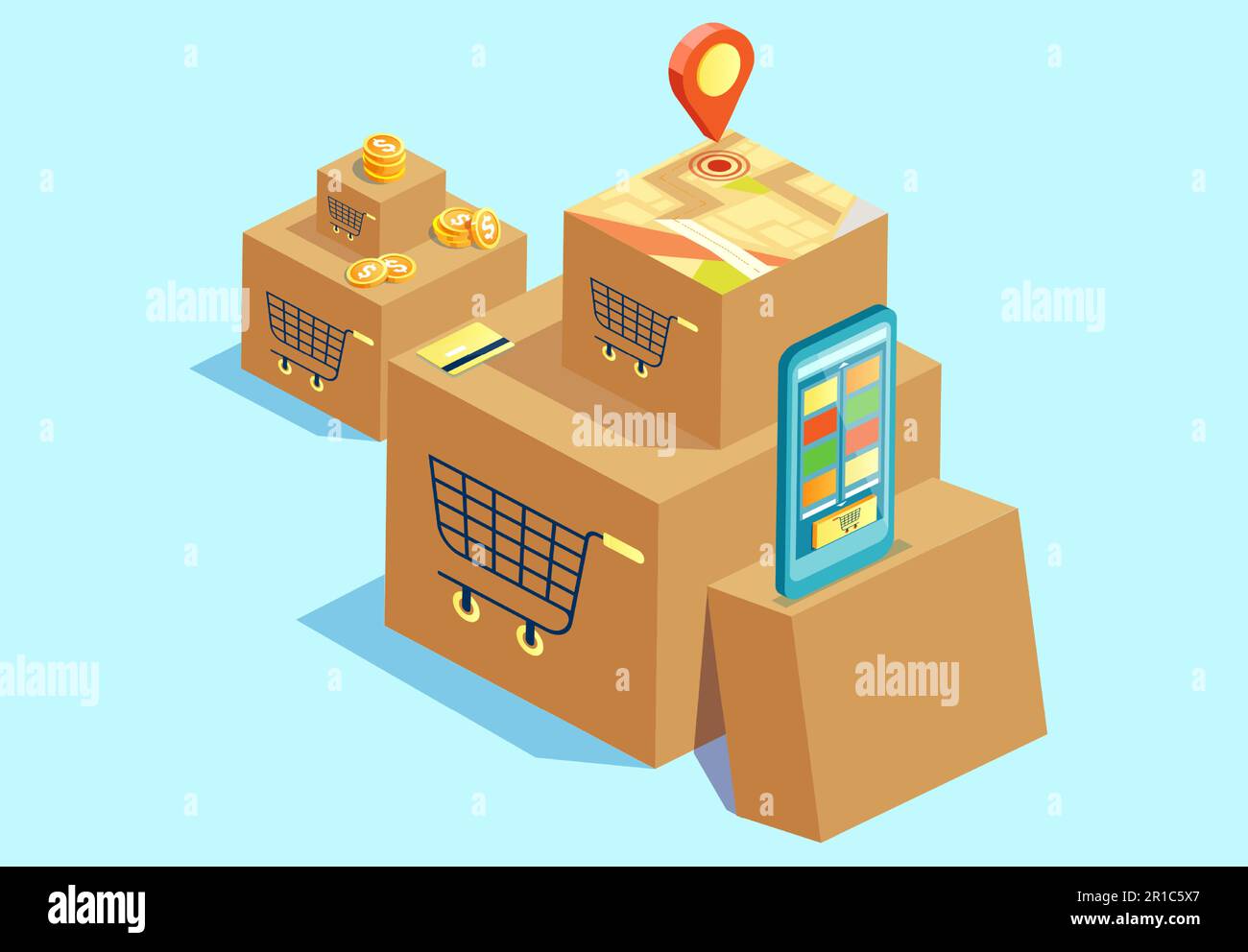 Shopping online app Stock Vector Images - Alamy