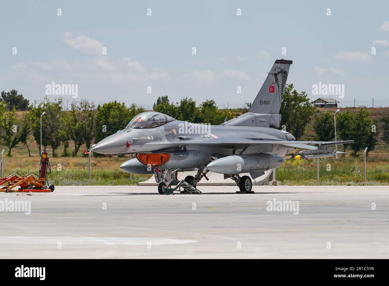 KONYA, TURKIYE - JUNE 30, 2022: Turkish Air Force Lockheed Martin F-16C ...