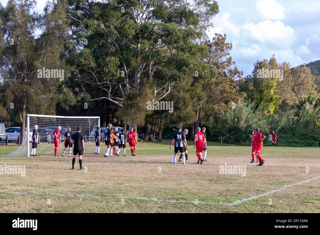 Grassroots football mens match game in Sydney Australia senior males ...