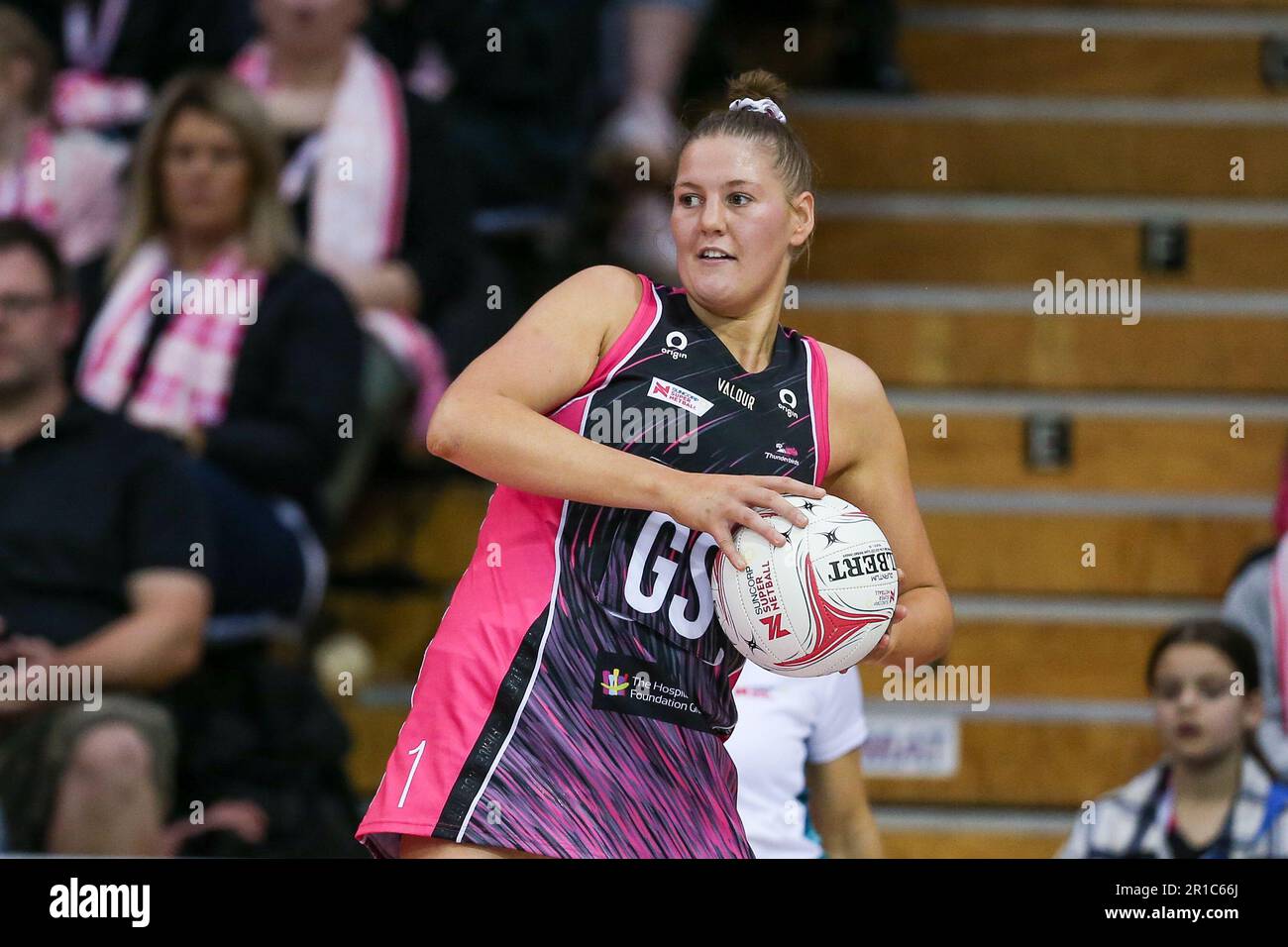 Lucy Austin of the Thunderbirds during the Super Netball Round 9 match ...