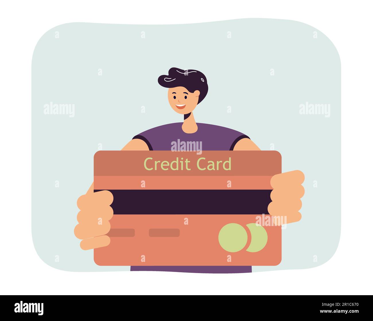 Young man shopping paying Stock Vector Images - Alamy