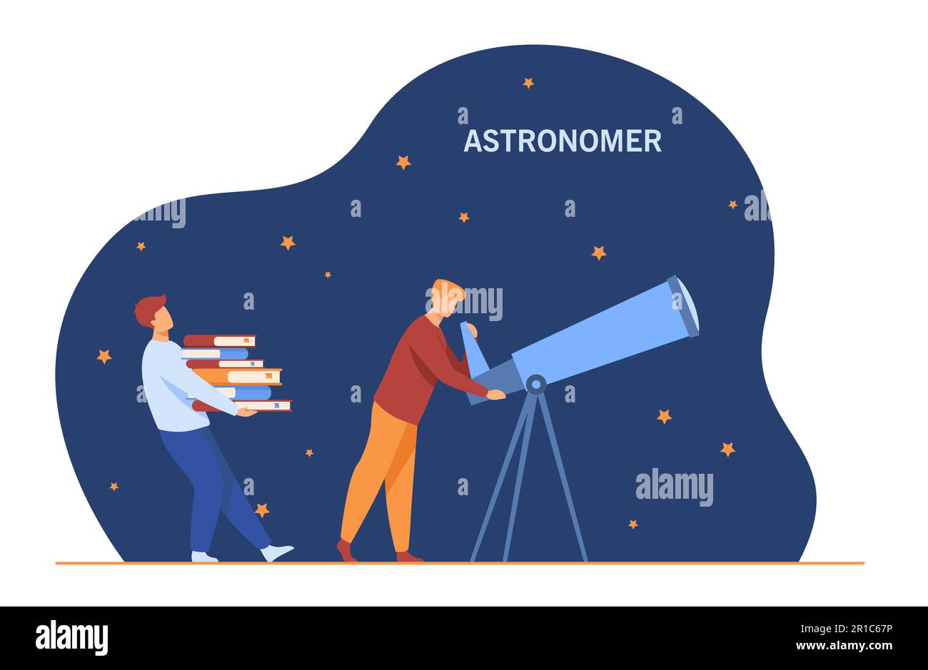 Telescope man planetarium Cut Out Stock Images & Pictures - Alamy