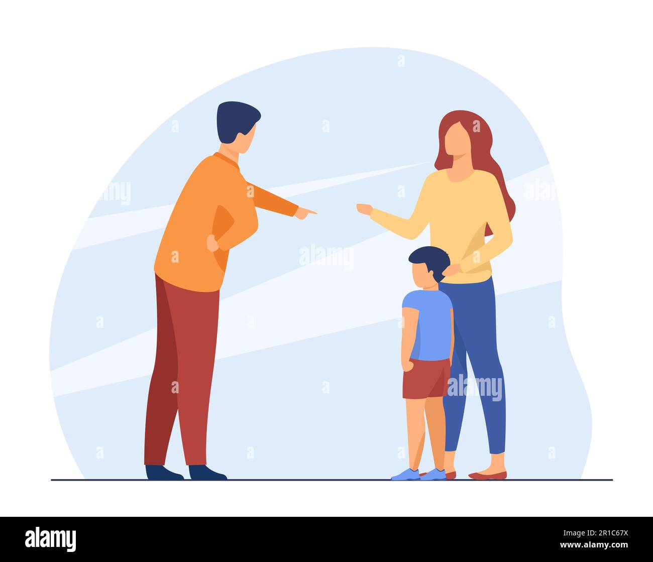 Father protecting child Stock Vector Images - Alamy
