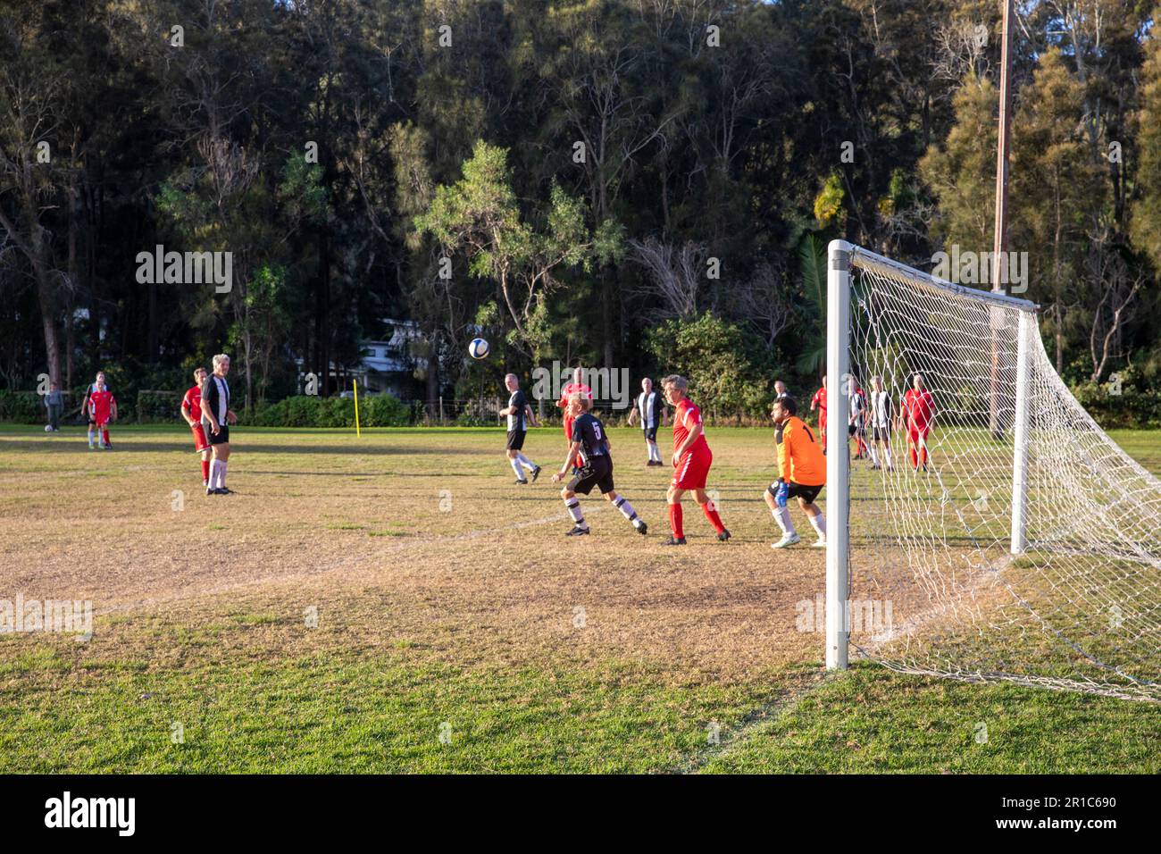 Grassroots football mens match game in Sydney Australia senior males ...